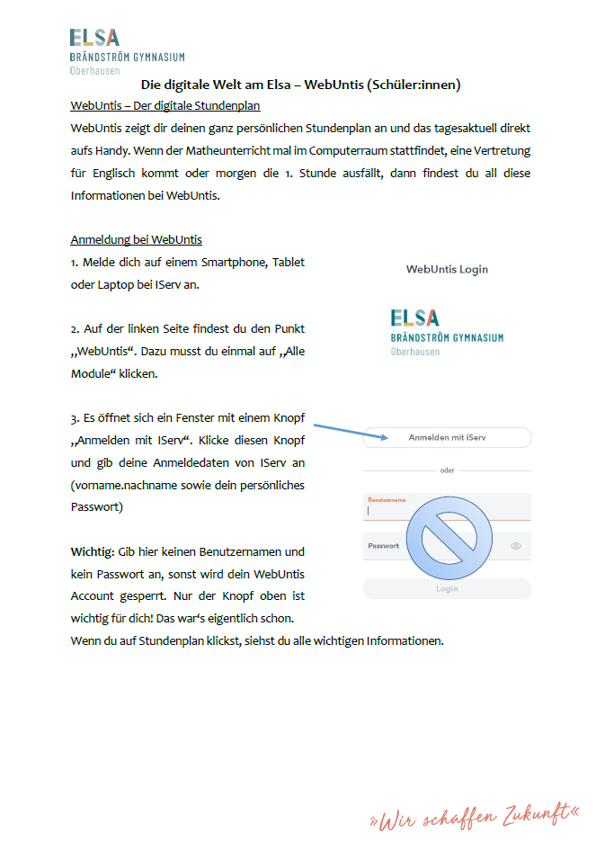 WebUntis – Elsa Brändström Gymnasium Oberhausen